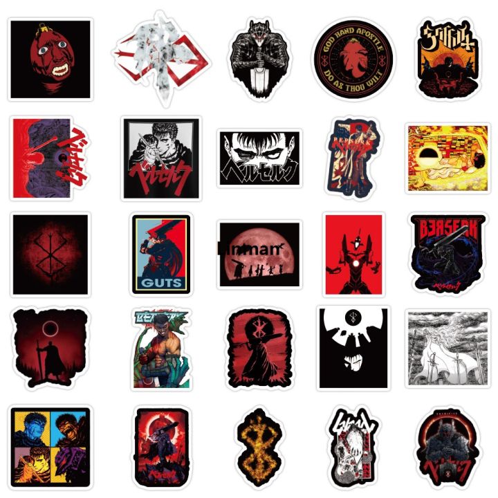 Linman 50PCS Guts Japanese Anime Berserk Graffiti Sticker for2025 ...