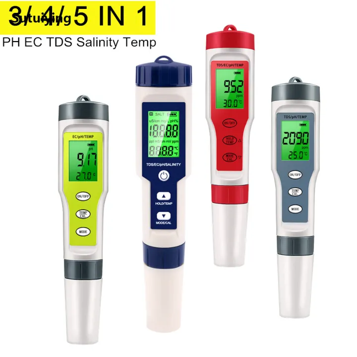 Sutuiying Digital Water Quality Monitor Tester TDS PH Meter PH/TDS/EC ...
