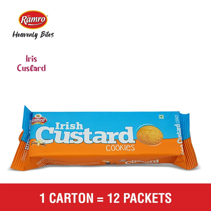 Ramro Iris Custard Cookies 75g X 12 Packets (1 Cartoon) | Daraz.com.np