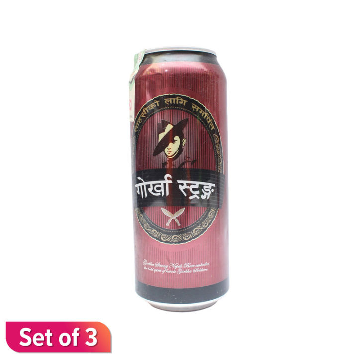 Gorkha Strong Can Beer 6% 500ml (Set of 3) | Daraz.com.np