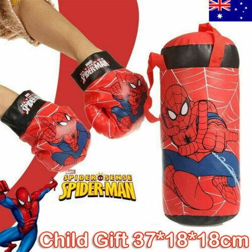 Kids Boxing Glove with Punching Bag Spiderman Toys Super Hero SpiderMan ...