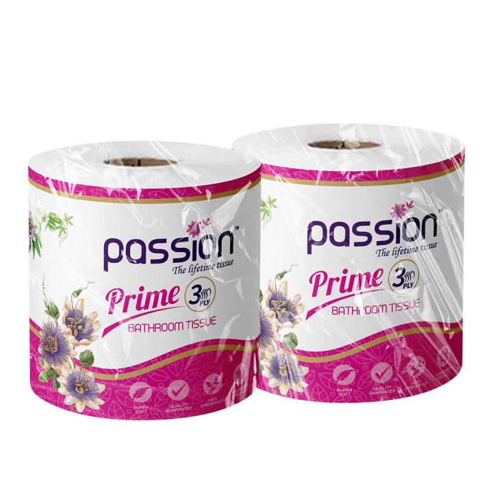 Passion Prime 3 Ply Bathroom Tissue 240 Sheets - 2 Roll Pack | Daraz.com.np