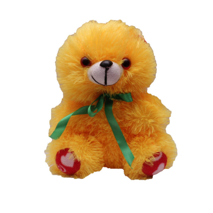 Yellow And Red Color Stuffed Teddy Bear | Daraz.com.np