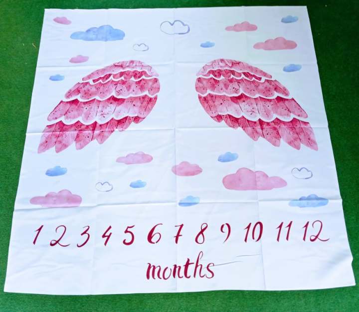 Baby Monthly Milestone Blanket,Newborn Monthly Milestone Backdrop With ...
