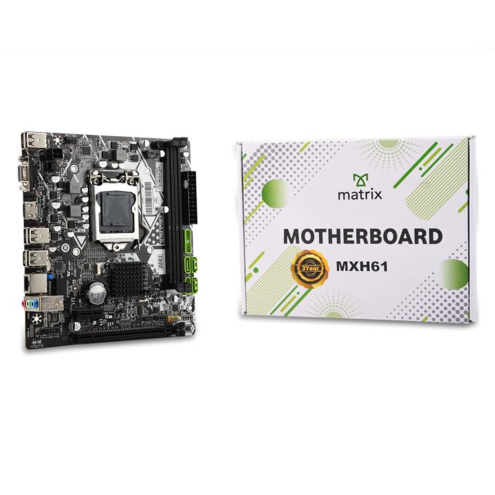 Matrix H61 MotherBoard with M.2 NVMe SSD Slot, Intel i3/i5/i7(2nd/3rd ...