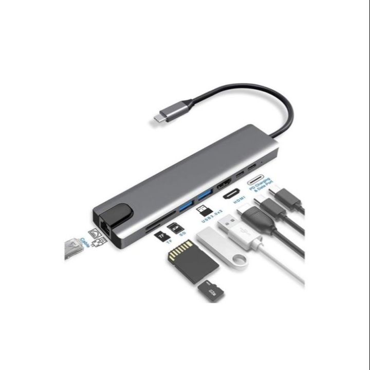Type C USB Hub 8 in 1 | Daraz.com.np