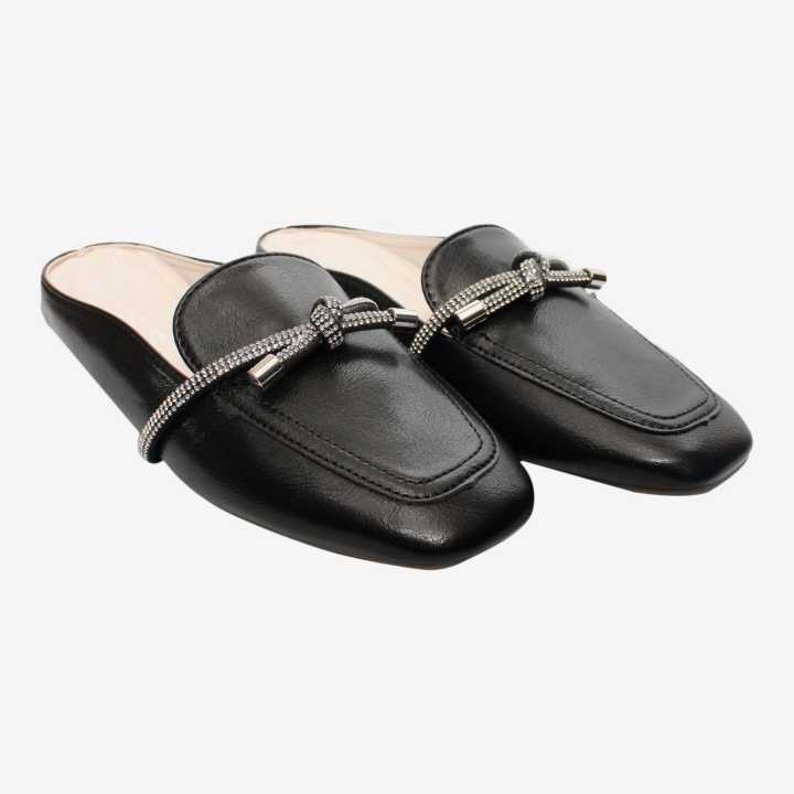 Black Miss Wedge Heel Shoes For Women With Strip Design | Daraz.com.np