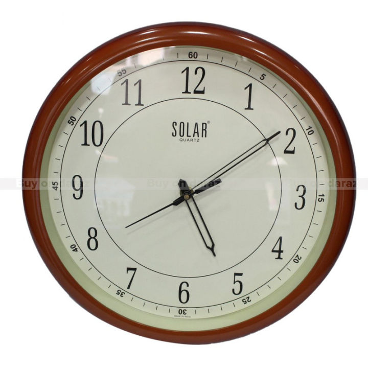 Solar Round Design Analog Wall Clock | Daraz.com.np