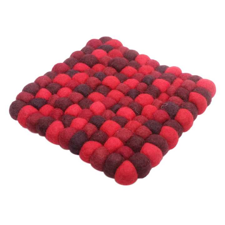 Red/Marron/Black Square Felt Plate Coaster | Daraz.com.np
