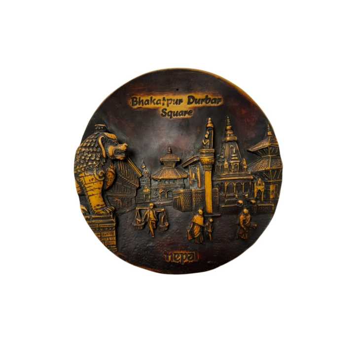 Bhaktapur Durbar Square Antique Round Resin Plate 6 Inches | Daraz.com.np