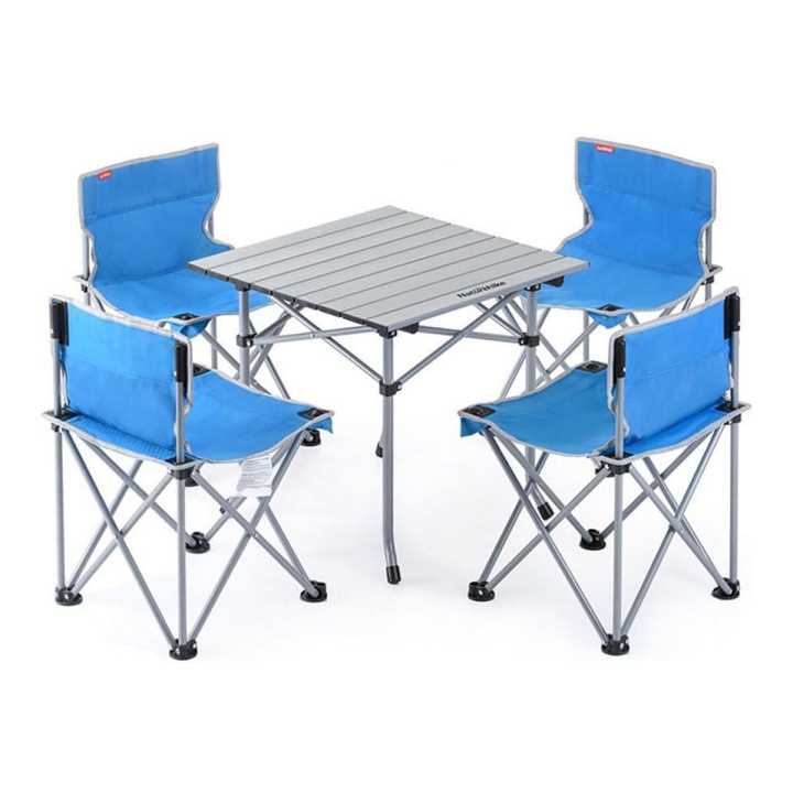 5in1 Outdoor Portable Folding Table and Chair Combo Sets ,4 chair 1 ...