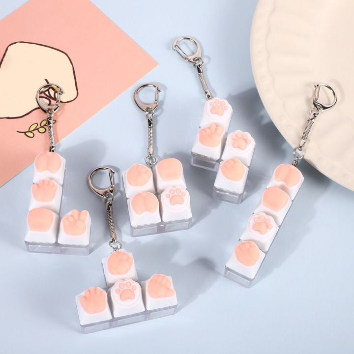 New DIY Keyboard Fidget Keychain Keys Button Relief Stress Clicker Toy ...