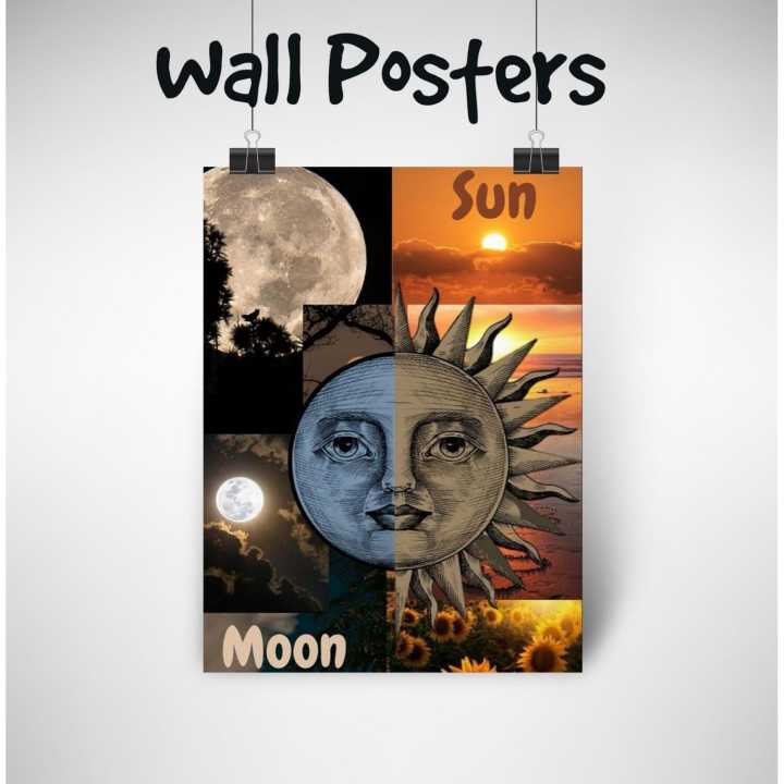 Sun and Moon | Exclusive Release | Wall Posters to Decor your Room | A4 ...