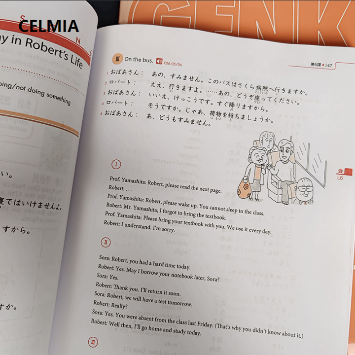 CELMIA Original Genki I II Textbook workbook answer 3rd Edition learn Luxury japanese english ...
