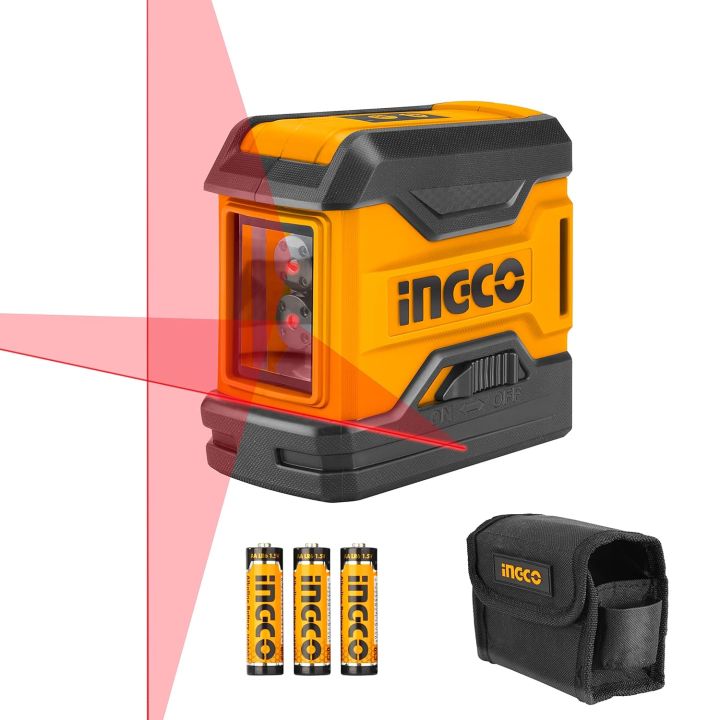 INGCO Laser Level Self-Leveling Horizontal and Vertical Cross-Line Red ...