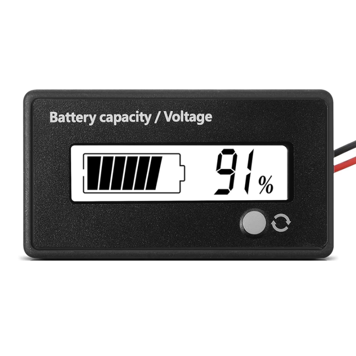 DC 12V-72V Lead Acid Lithium Battery Capacity Voltage Meter Battery ...