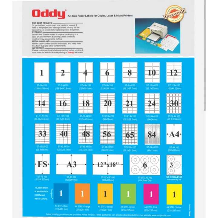 Oddy Stickers A4 Size Single Pkt | Daraz.com.np