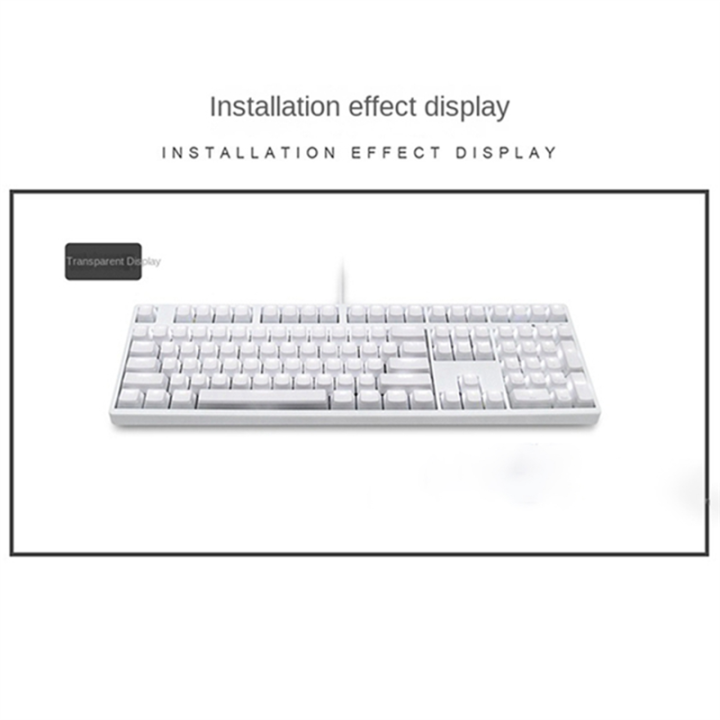 1Set Mechanical Keyboard Double Skin Milk Transparent Keycap Pbt ...