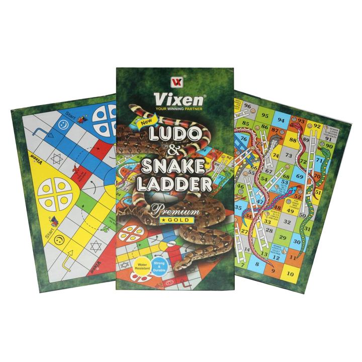Vixen Premium Gold Ludo And Snake Ladder Board (Big Size) | Daraz.com.np