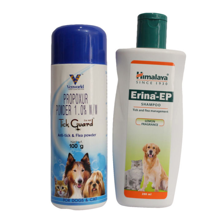 Set Of Himalaya Erina-EP Shampoo Thick And Flea Management With ...