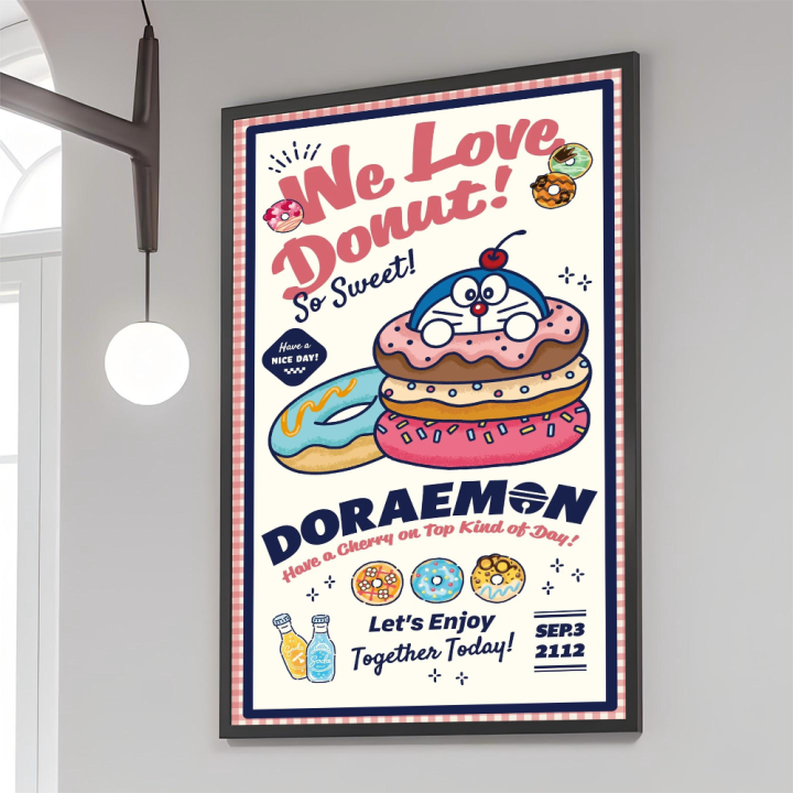 Learn art, mural, bar, café, paper, DIY room, Doraemon, poster, movie ...