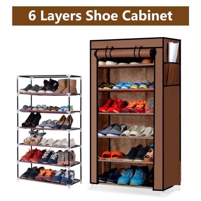 6 Layers Shoe Rack Portable And Folding (60 X 30 X 108 Cms) | Daraz.com.np