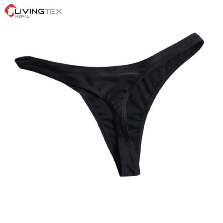 Livingtex Cotton Black Thong For Women- 5 Pc - Fashion | Panties For ...