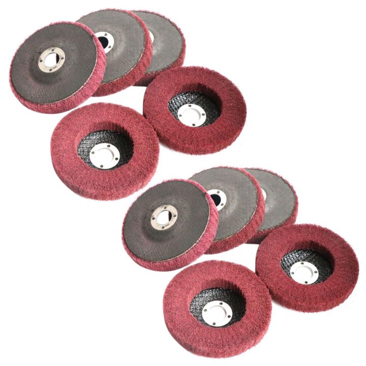 fasdaga 10Pcs 4 Inch Nylon Fiber Flap Disc Polishing Grinding Wheel ...