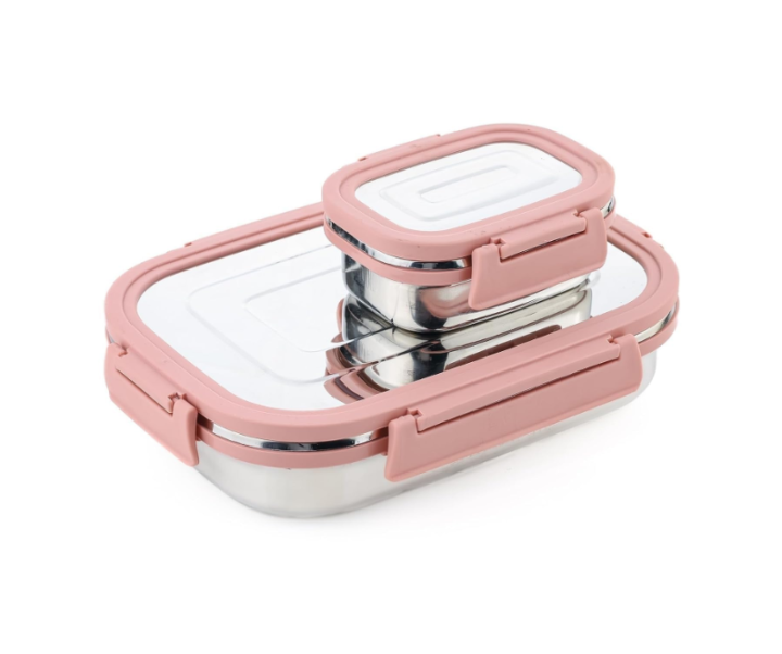 Stainless Steel Lunch Pack, 900ml Stainless Steel Lunch Box with Veg ...