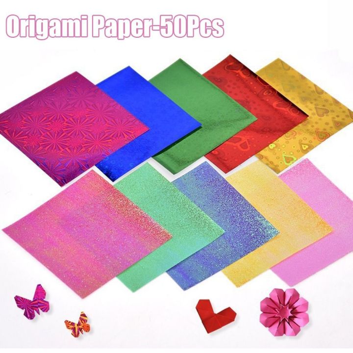 50Pcs High-quality 15cm Square Origami Paper DIY Multicolor Folding ...