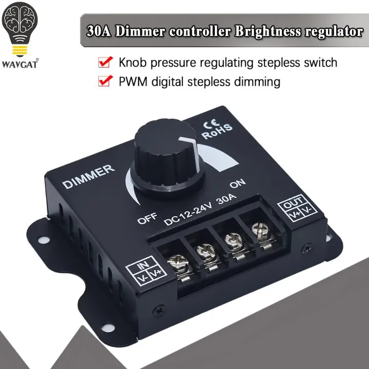 LED Dimmer Adjustable Brightness Lamp Bulb Strip Driver Single Color ...