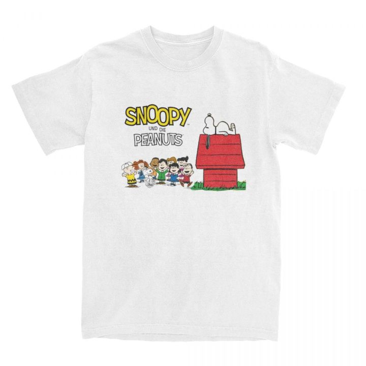 Snoopy Dog Peanuts Anime Cartoon Shirt Stuff for Men Women Pure Cotton ...