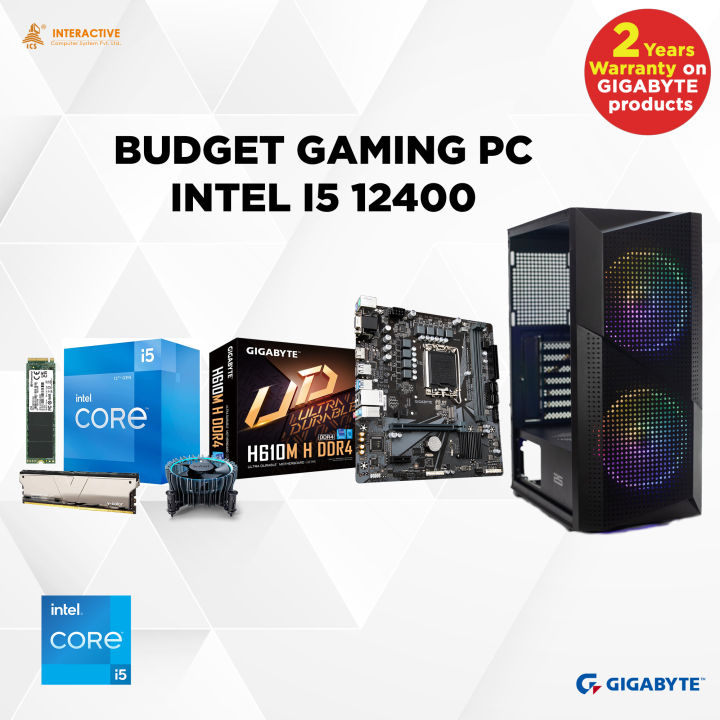 Budget Gaming PC with INTEL i5 12400 (8GB/256GB) | Daraz.com.np