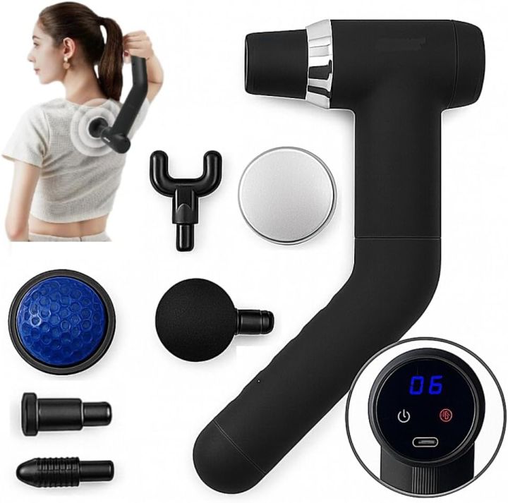 Deep Tissue Percussion Massage Gun with Long Handle | Hot & Cold ...
