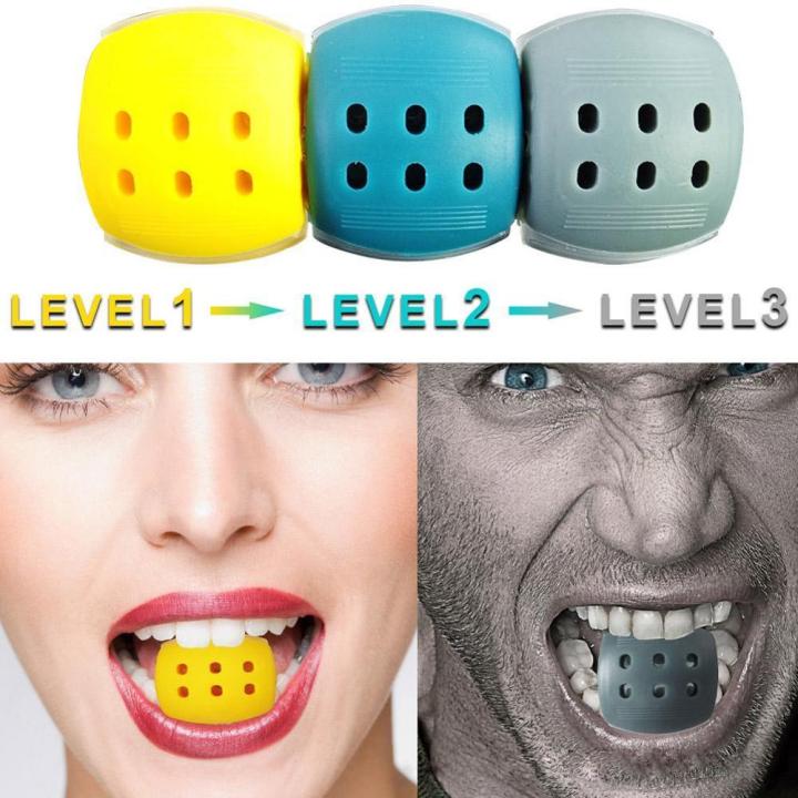 3 Levels JawLine Exercise Jaw Line Exerciser Fitness Ball Neck Face ...