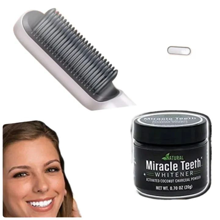 Professional Straight Comb Electric Hair Straightener Brush+Teeth ...