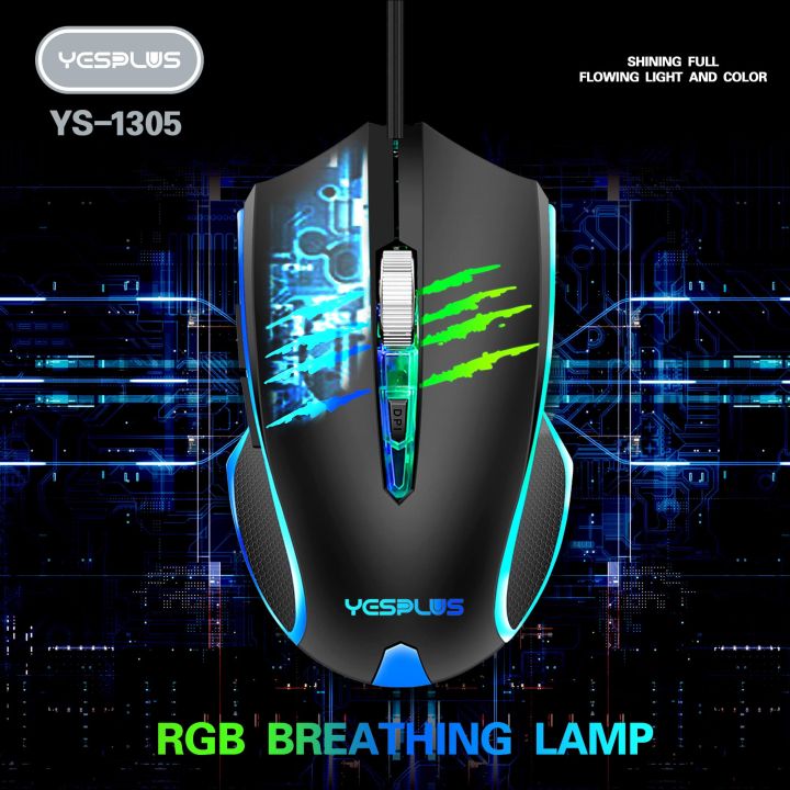 YESPLUS YS-1305 Wired RGB gaming mouse | Daraz.com.np