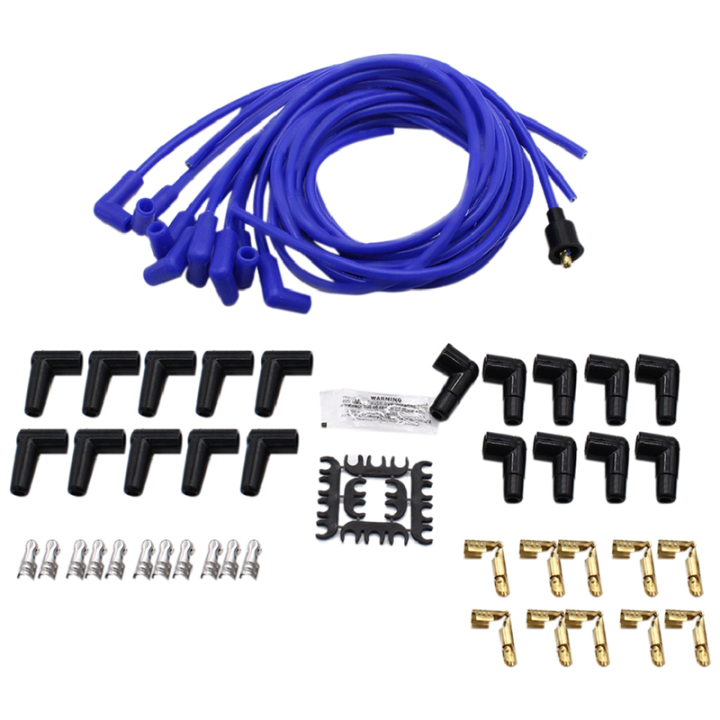 Solid Core Ignition Wire 8mm Blue Silicone Solid Wire Core Spark Plug ...