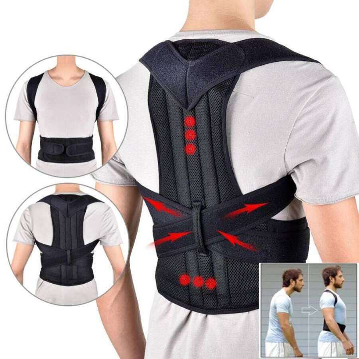 Male Female Adjustable Posture Corset Brace Belt Lumbar Straight ...