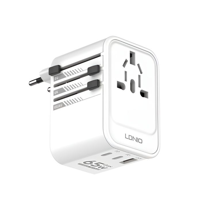 Ldnio Z6 Universal Travel Adapter Gan Charger 65 Watt | Daraz.com.np