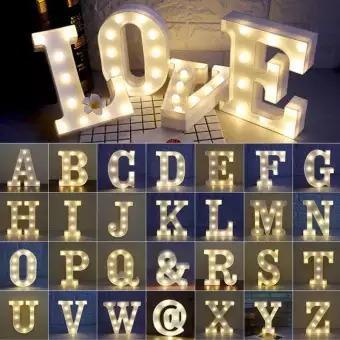 Bizzy LED Alphabet Led letter All led Letter A TO Z Light Up Marquee ...