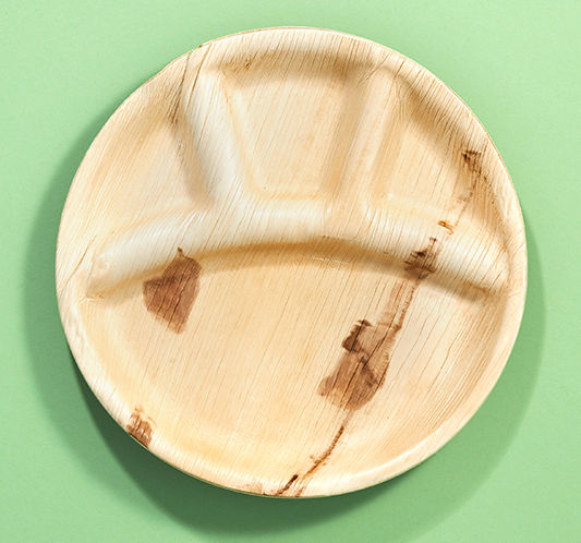 Arcea Leaf Plate ( Supari Paat Ko Plate ) Four Compartment Plate 25 cm ...