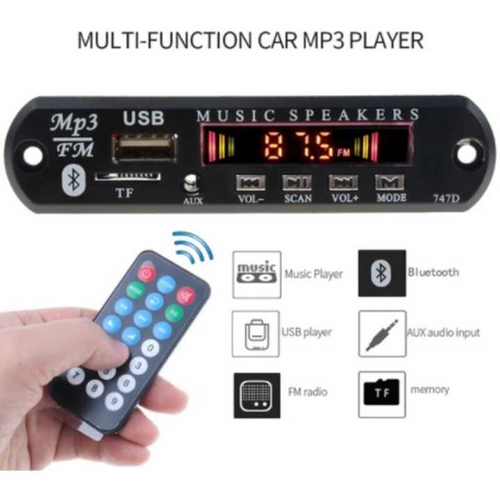 Bluetooth MP3 Player Decoding Board Module w/ SD, USB 2.0, FM 5V DC ...