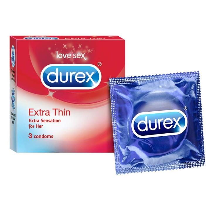 Durex Extra Thin Pack of 2 ( 6 condoms) | Daraz.com.np