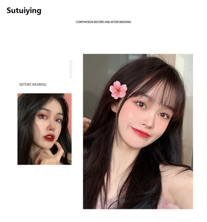 Sutuiying 360 Invisible Real Natural Human Bangs Hair Seamless ...