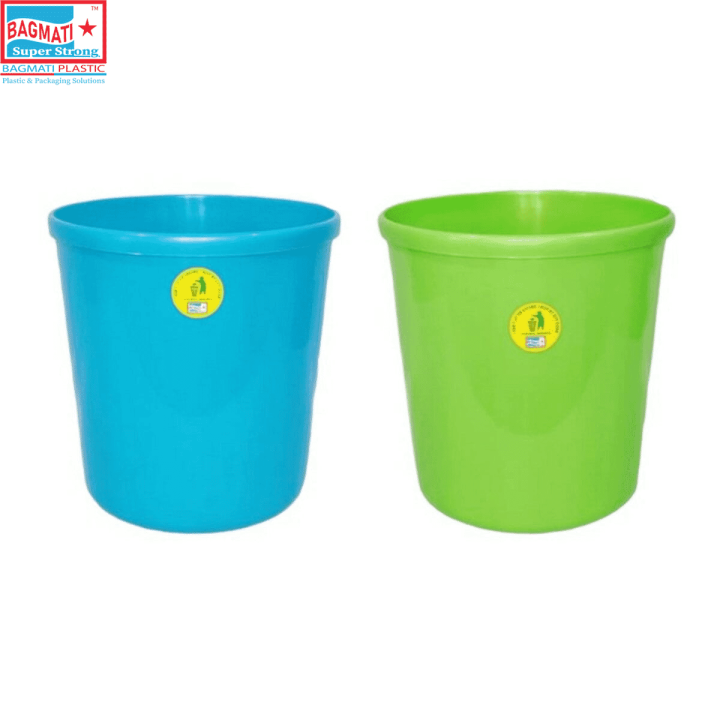 Bagmati Plastic Deluxe Dustbin Set of 02 Assorted Colors | Daraz.com.np