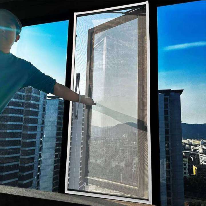 Mosquito Net Screen with Zipper Handle Window Custom Size Mesh White ...