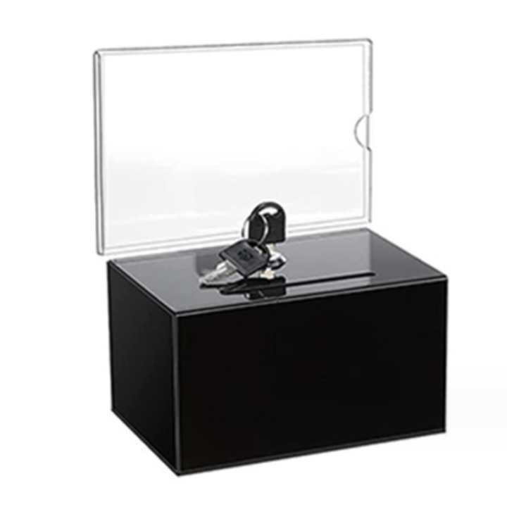 Acrylic Donation Suggestion Box Ticket Box Drawing Box with Lock, for ...