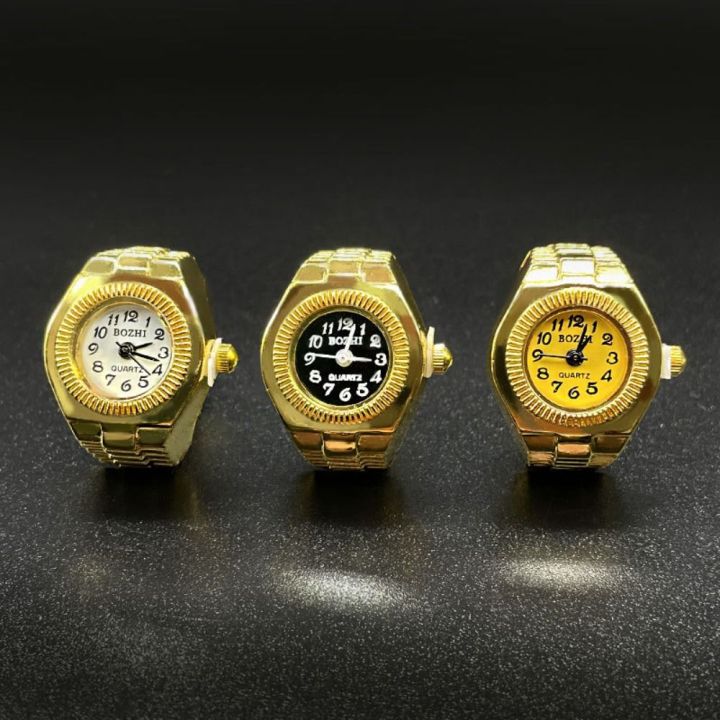 Hip Hop Vintage Rings Jewelry Clock Punk Alloy Roman Watch Retro ...