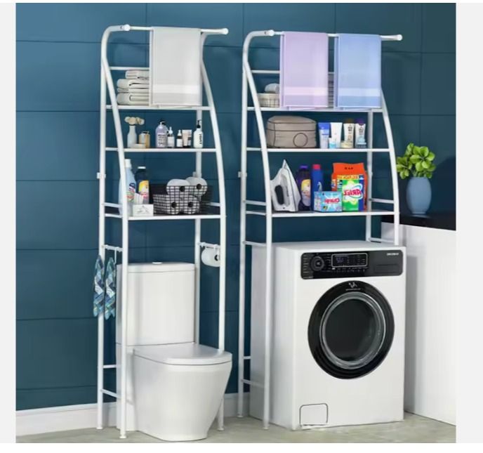 3-Tier Multipurpose Toilet and Washing Machine Rack | Space-Saving ...